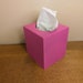 Square Tissue Box Cover, Dark Pink, Tissue Box, Magenta Tissue Cover ...