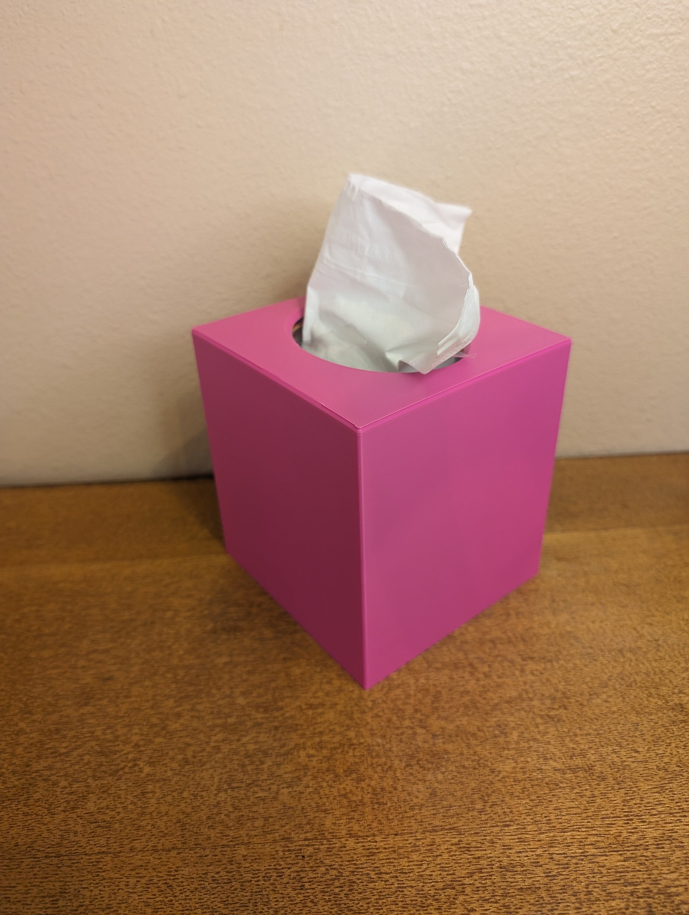 Square Tissue Box Cover, Dark Pink, Tissue Box, Magenta Tissue Cover ...