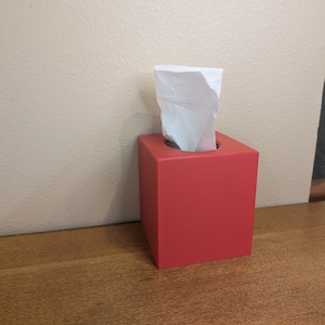 Tissue Box Cover, Red, Tissue Box, Tissue Cover, Minimalist Design ...
