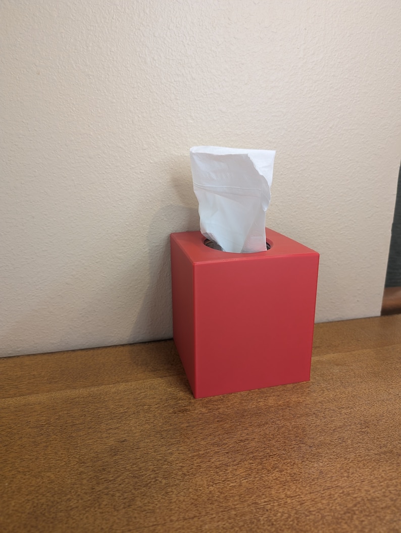 Tissue Box Cover, Red, Tissue Box, Tissue Cover, Minimalist Design ...
