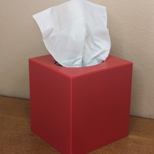 Tissue Box Cover, Red, Tissue Box, Tissue Cover, Minimalist Design ...