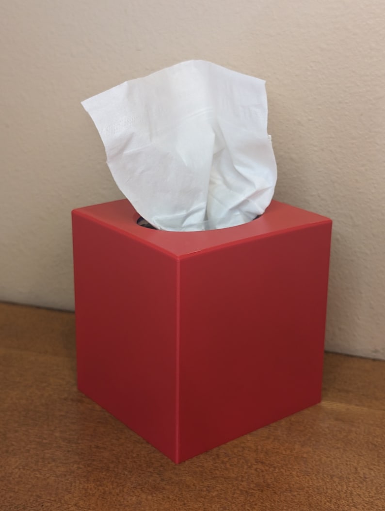Tissue Box Cover, Red, Tissue Box, Tissue Cover, Minimalist Design ...