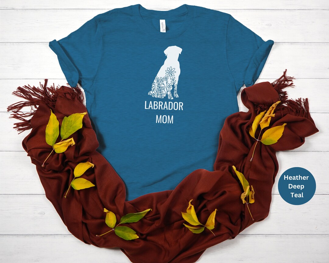 Labrador Mom T-shirt, Lab Mom Shirt, Floral Labrador Tee, Dog Lover ...