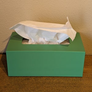 Rectangular Tissue Box Cover, Matte Green, Green Tissue Box Cover ...