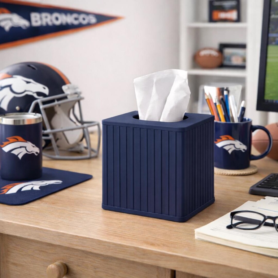 Dark Blue Square Tissue Box Cover | Various Other Colors Available ...