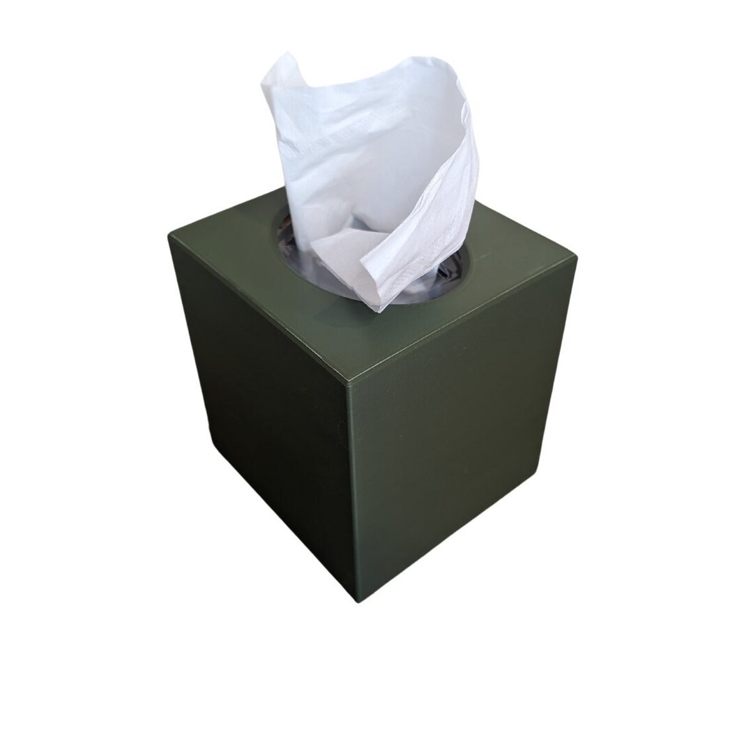 Tissue Box Cover, Olive Green, Tissue Box, Tissue Cover, Minimalist ...