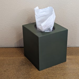 Tissue Box Cover, Olive Green, Tissue Box, Tissue Cover, Minimalist ...