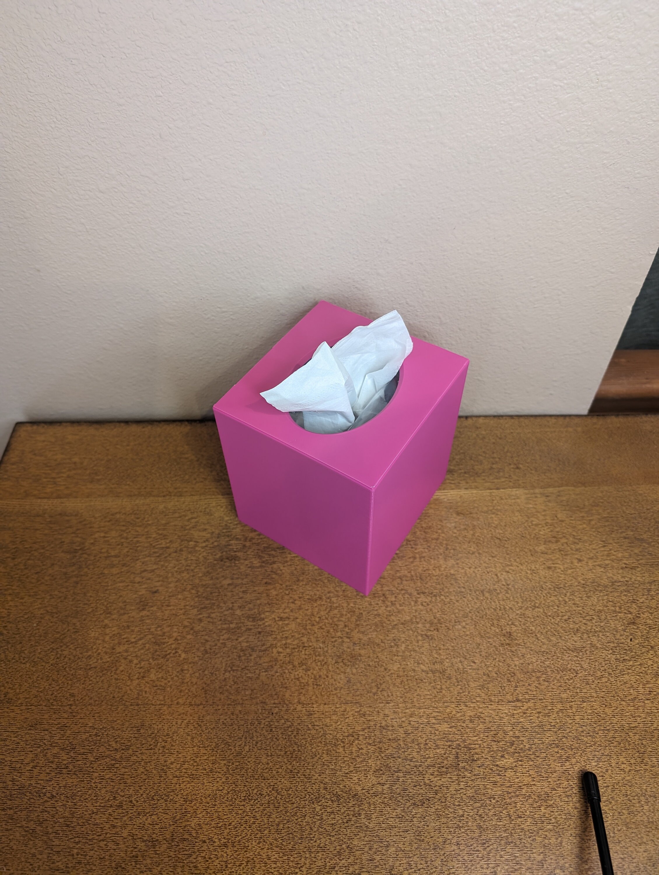 Square Tissue Box Cover, Dark Pink, Tissue Box, Magenta Tissue Cover ...