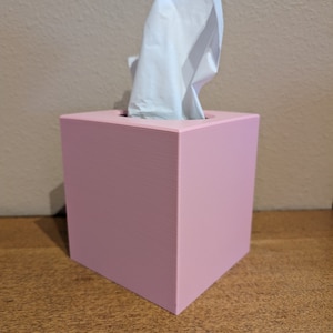 Tissue Box Cover, Pink, Tissue Box, Tissue Cover, Minimalist, Modern ...