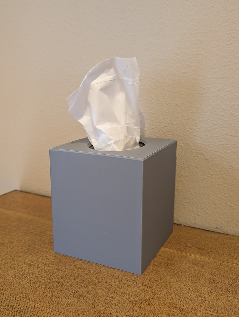 Tissue Box Cover, Ash Gray, Tissue Box, Tissue Cover, Minimalist Design ...