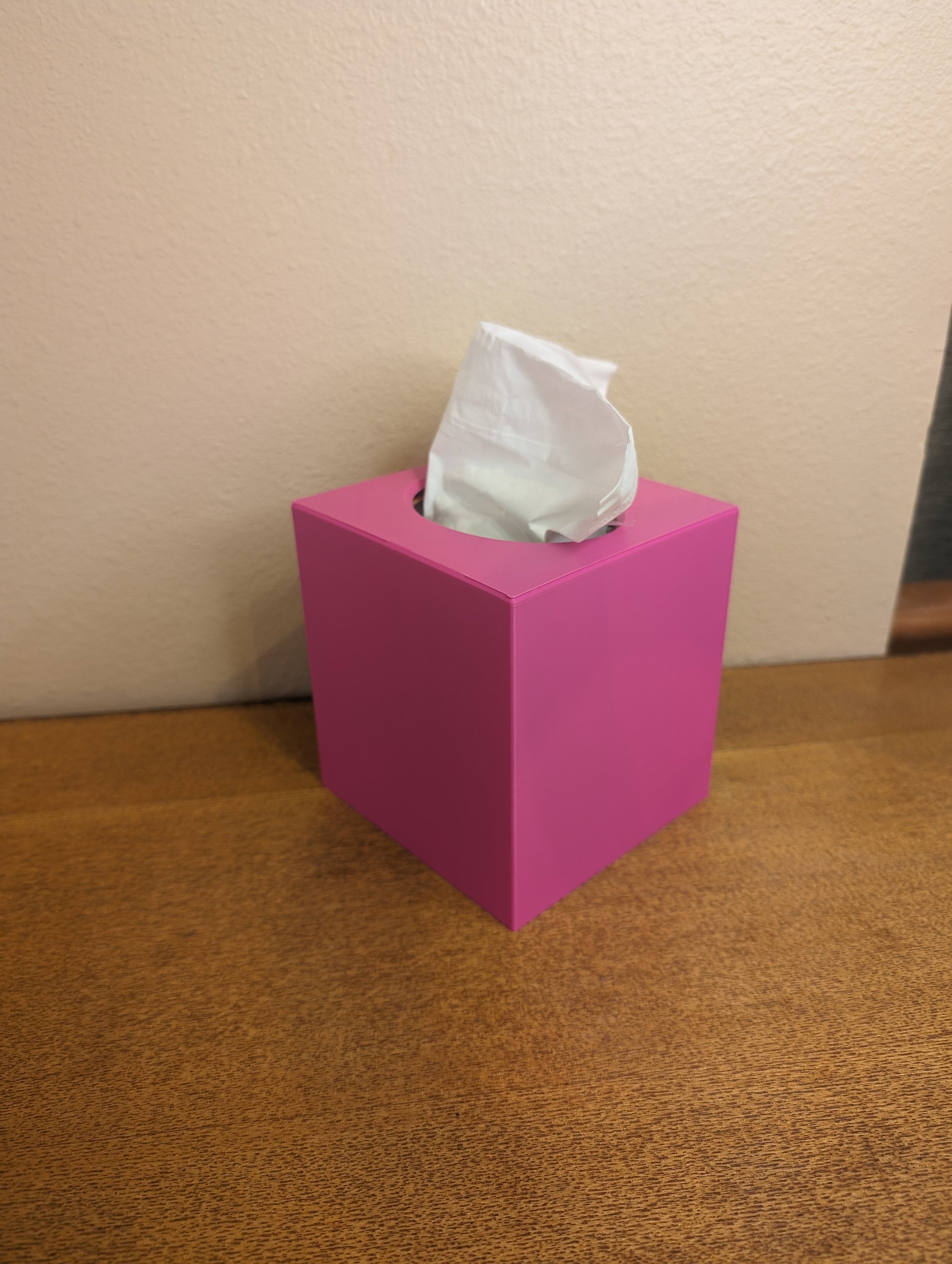 Square Tissue Box Cover, Dark Pink, Tissue Box, Magenta Tissue Cover ...