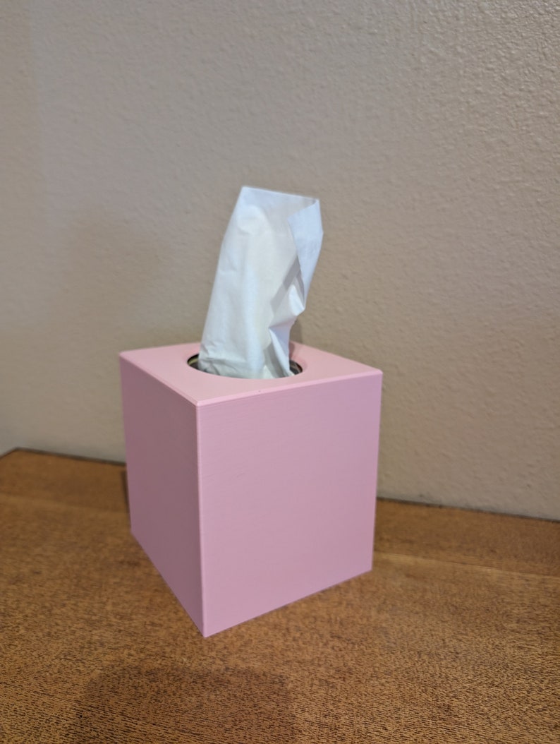 Tissue Box Cover, Pink, Tissue Box, Tissue Cover, Minimalist, Modern ...