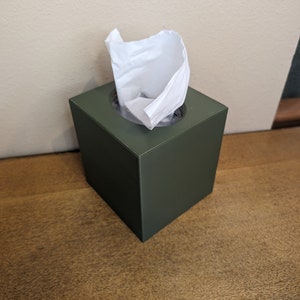 Tissue Box Cover, Olive Green, Tissue Box, Tissue Cover, Minimalist ...