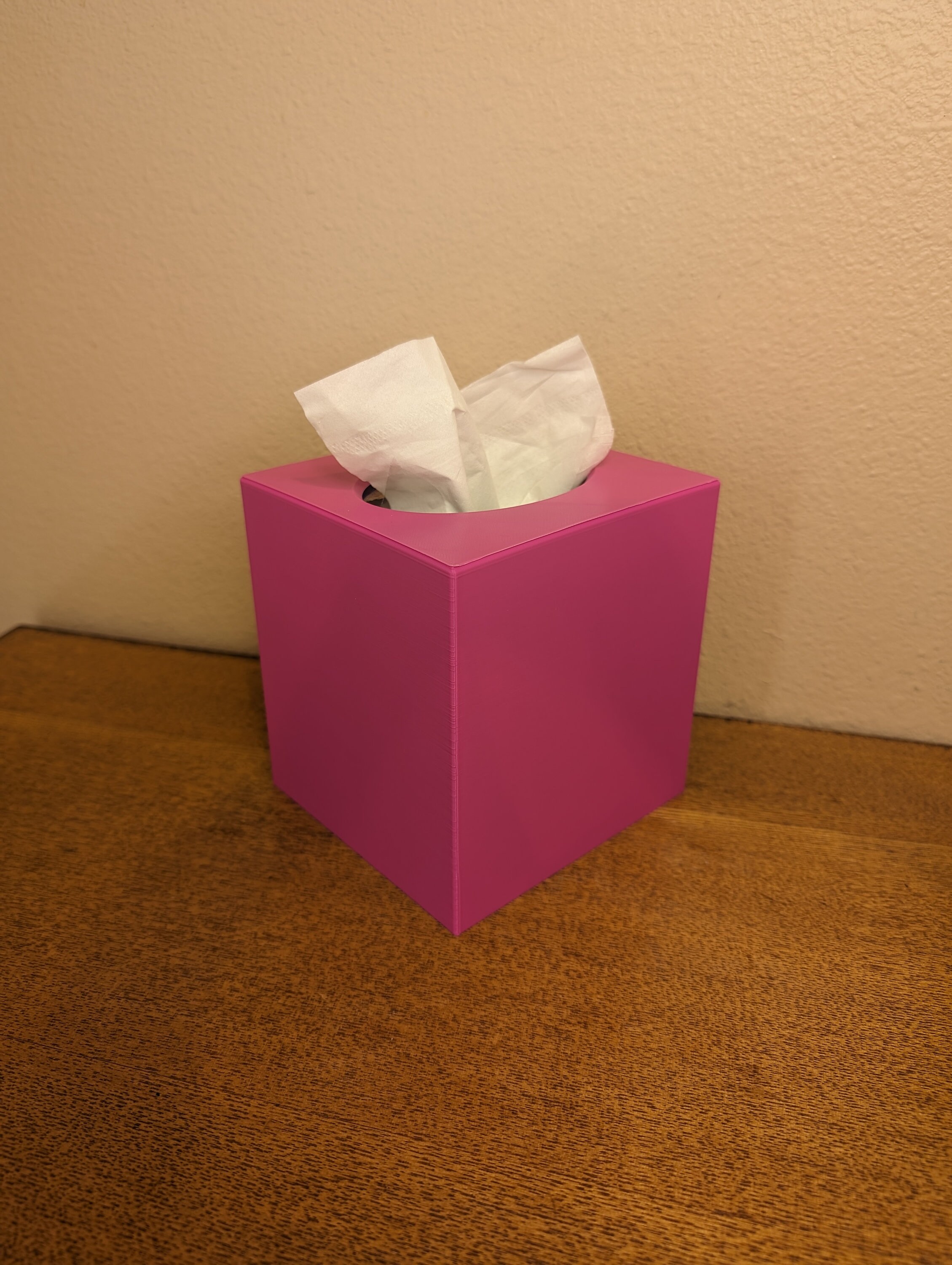 Square Tissue Box Cover, Dark Pink, Tissue Box, Magenta Tissue Cover ...