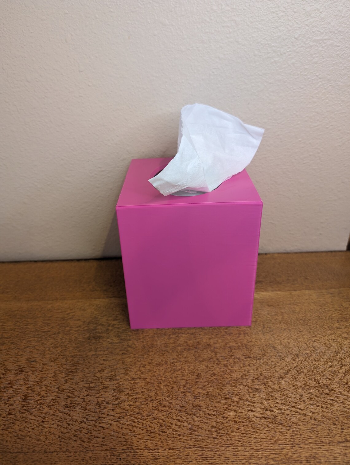 Square Tissue Box Cover, Dark Pink, Tissue Box, Magenta Tissue Cover ...