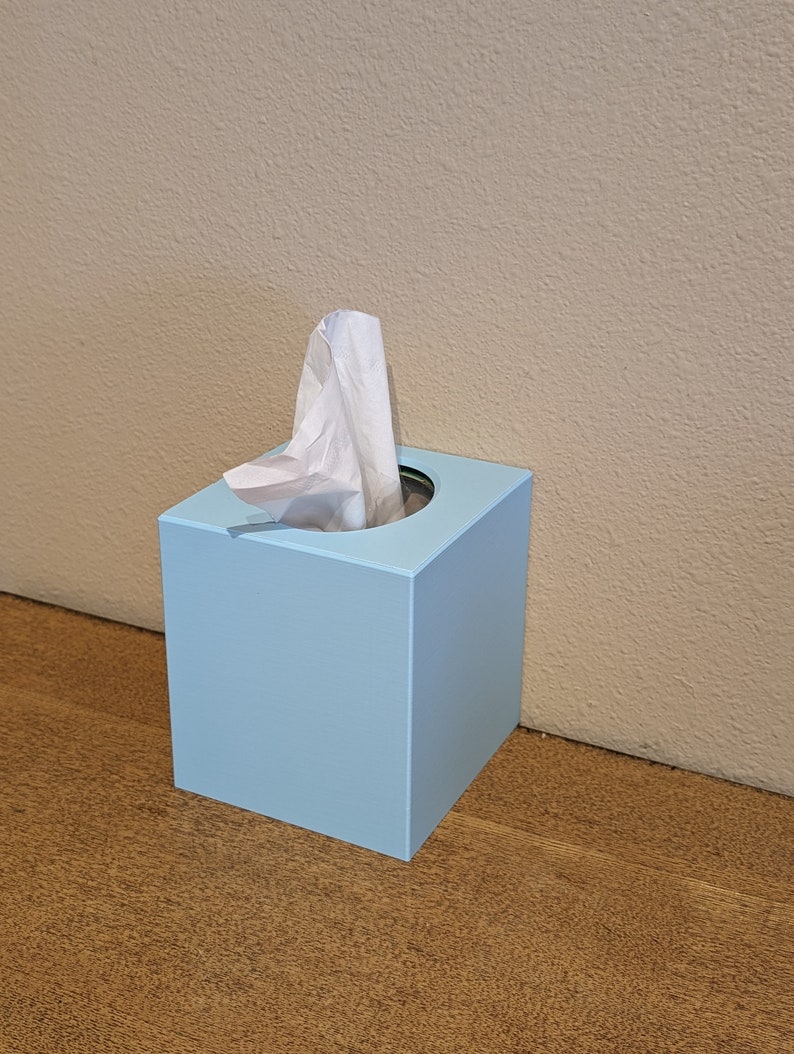 Tissue Box Cover, Light Blue, Tissue Box, Tissue Cover, Minimalist ...