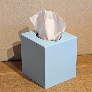 Tissue Box Cover, Light Blue, Tissue Box, Tissue Cover, Minimalist ...