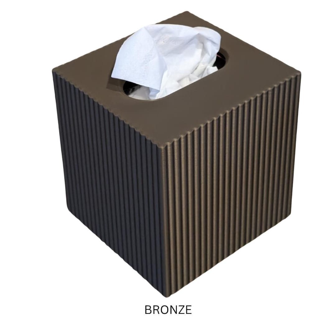 Kleenex Box Cover, Bronze, Wavy Tissue Cover, Retro Tissue Cover ...