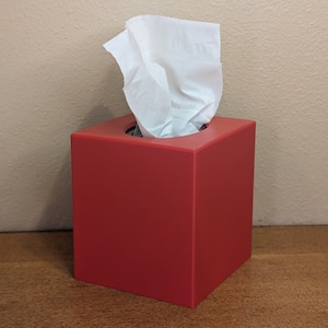 Tissue Box Cover, Red, Tissue Box, Tissue Cover, Minimalist Design ...