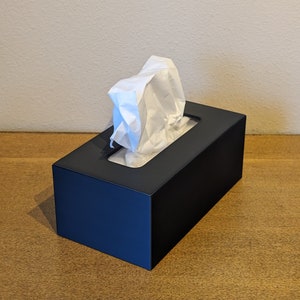 Rectangular Tissue Box Cover, Matte Black, Black Tissue Box Cover ...