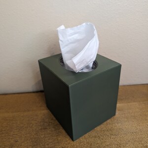 Tissue Box Cover, Olive Green, Tissue Box, Tissue Cover, Minimalist ...