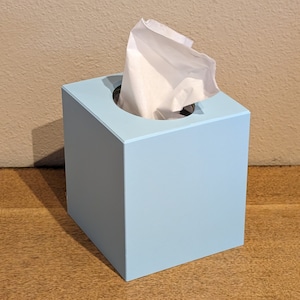 Tissue Box Cover, Light Blue, Tissue Box, Tissue Cover, Minimalist ...