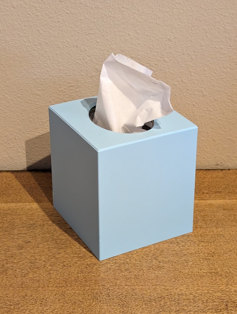 Tissue Box Cover, Light Blue, Tissue Box, Tissue Cover, Minimalist ...