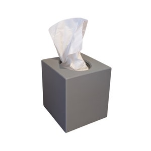 Tissue Box Cover, Ash Gray, Tissue Box, Tissue Cover, Minimalist Design ...