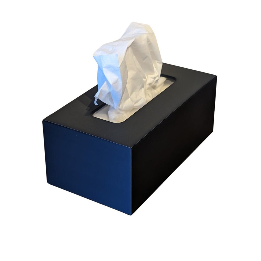Rectangular Tissue Box Cover, Matte Black, Black Tissue Box Cover ...
