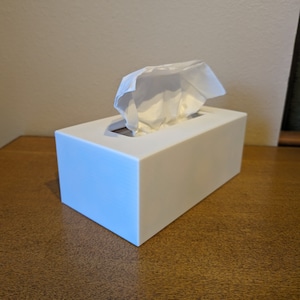 White Tissue Box Cover, Jade White, Rectangular Tissue Box Cover ...