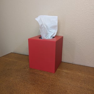 Tissue Box Cover, Red, Tissue Box, Tissue Cover, Minimalist Design ...