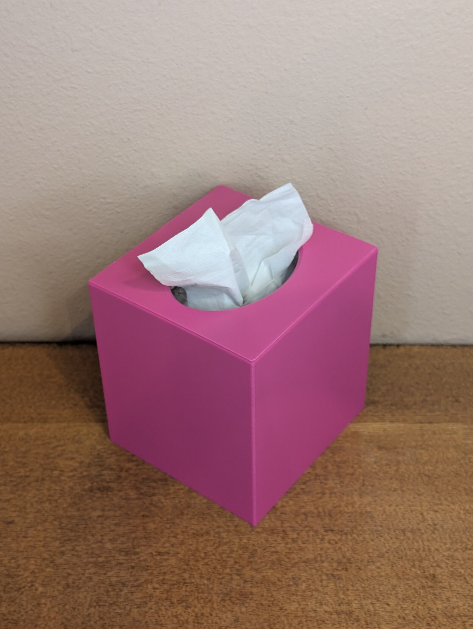 Square Tissue Box Cover, Dark Pink, Tissue Box, Magenta Tissue Cover ...