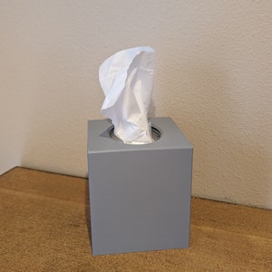 Tissue Box Cover, Ash Gray, Tissue Box, Tissue Cover, Minimalist Design ...