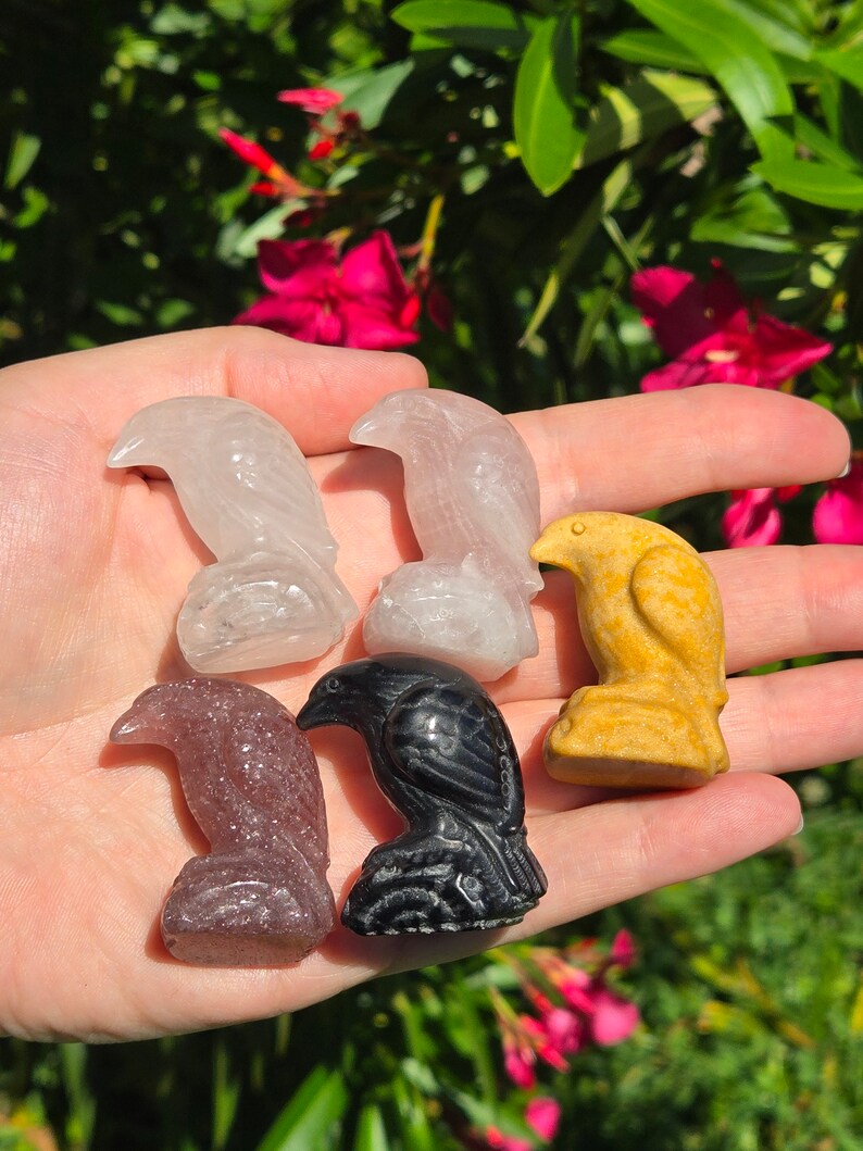 Raven Crystal | Crystal Bird Carving | Birthday Gift | Home Decor - Etsy