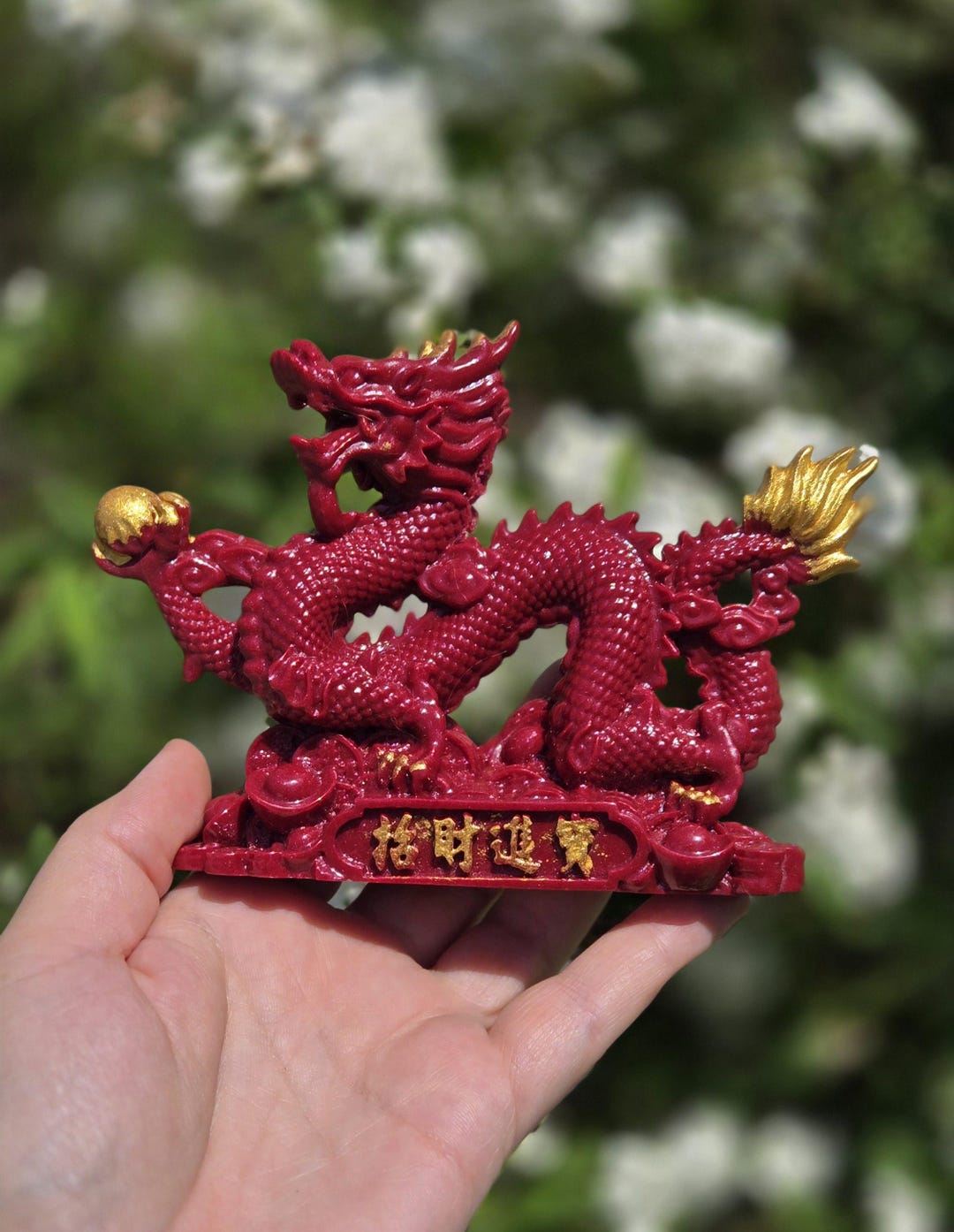 Cinnabar Dragon Carving - Etsy
