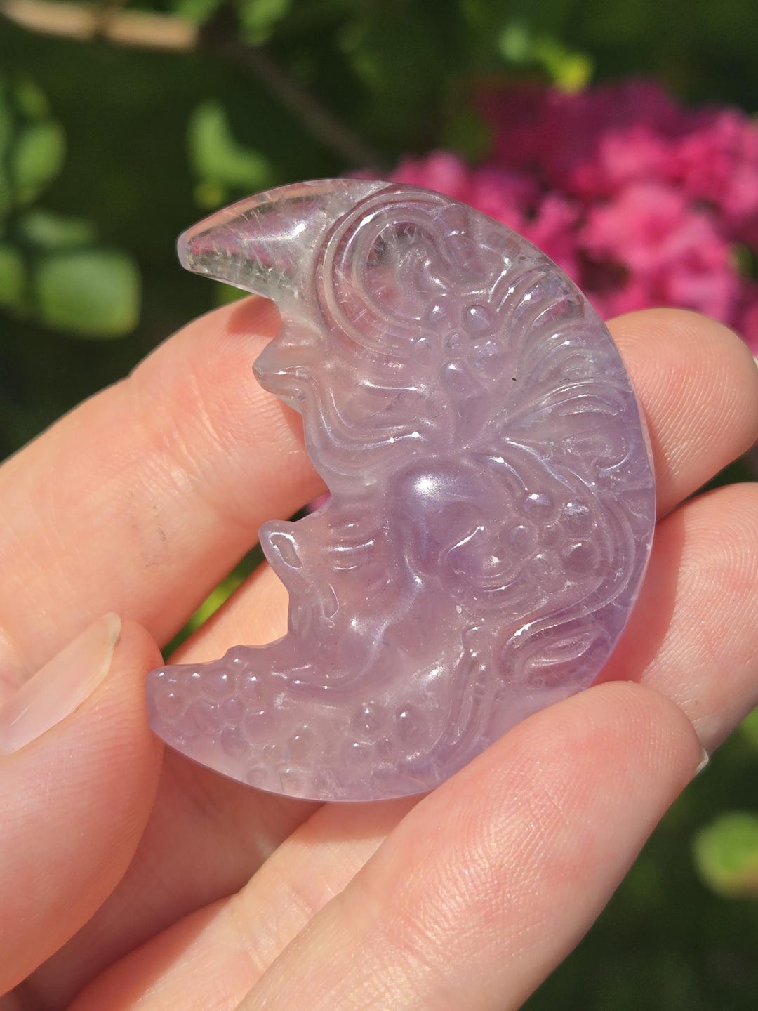 Amethyst Nine Tail Fox Pendant - Etsy