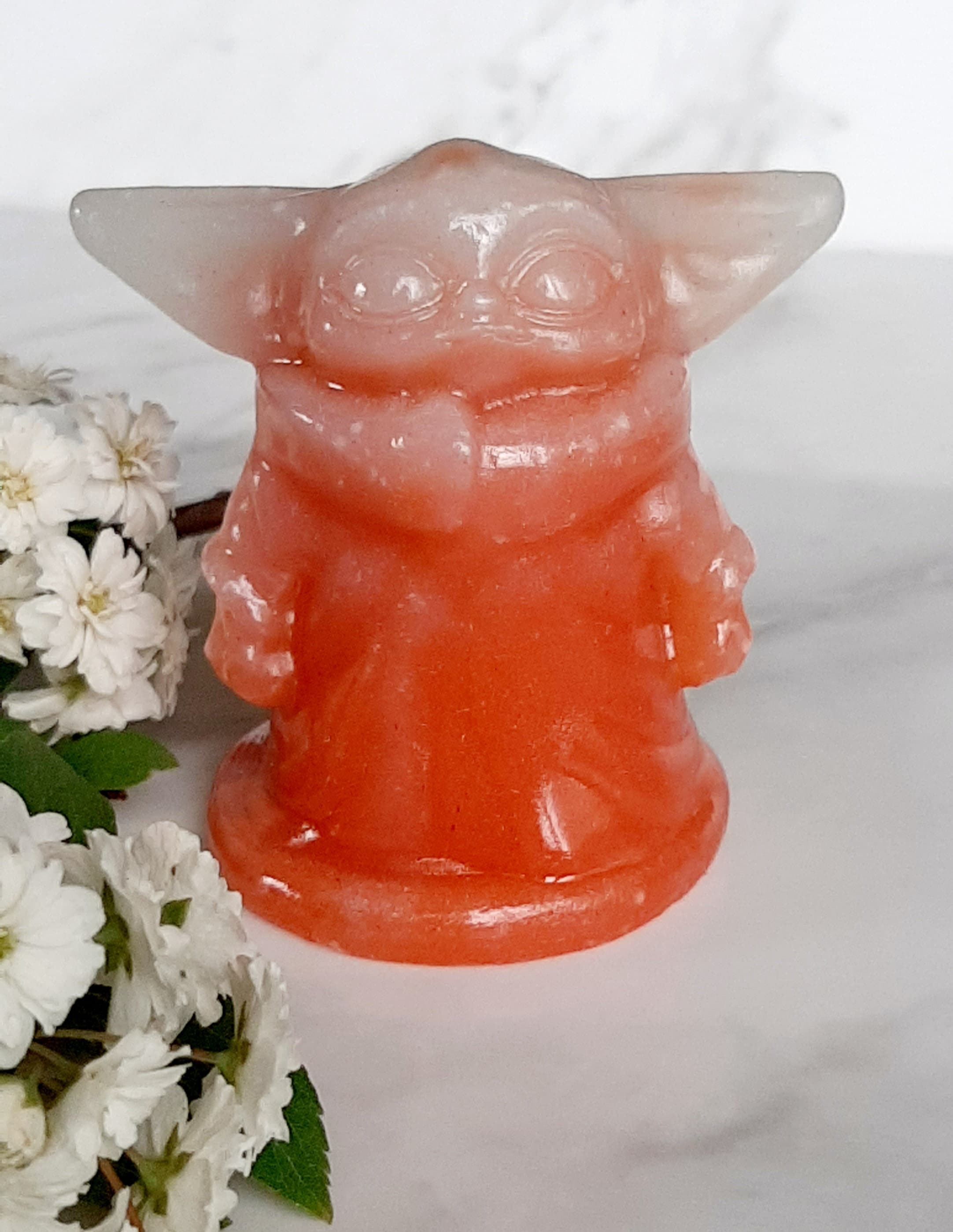 Yoda Luminious Crystal Carving Yoda Crystal Yoda Glow in - Etsy