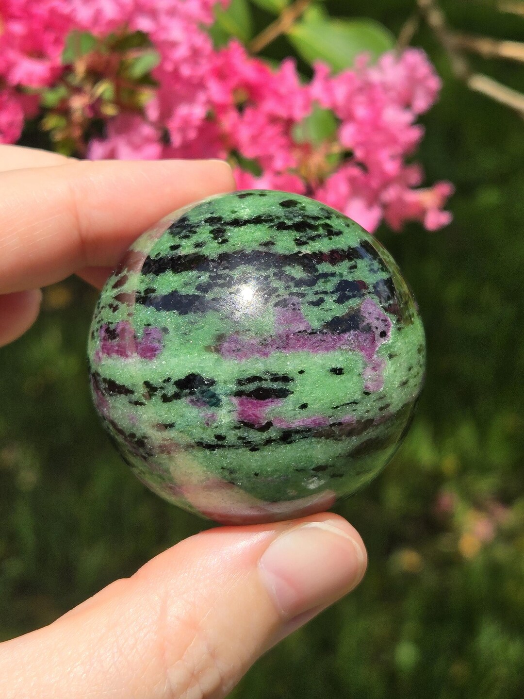 Ruby Zoisite Sphere, Ruby Zoisite Crystal - Etsy