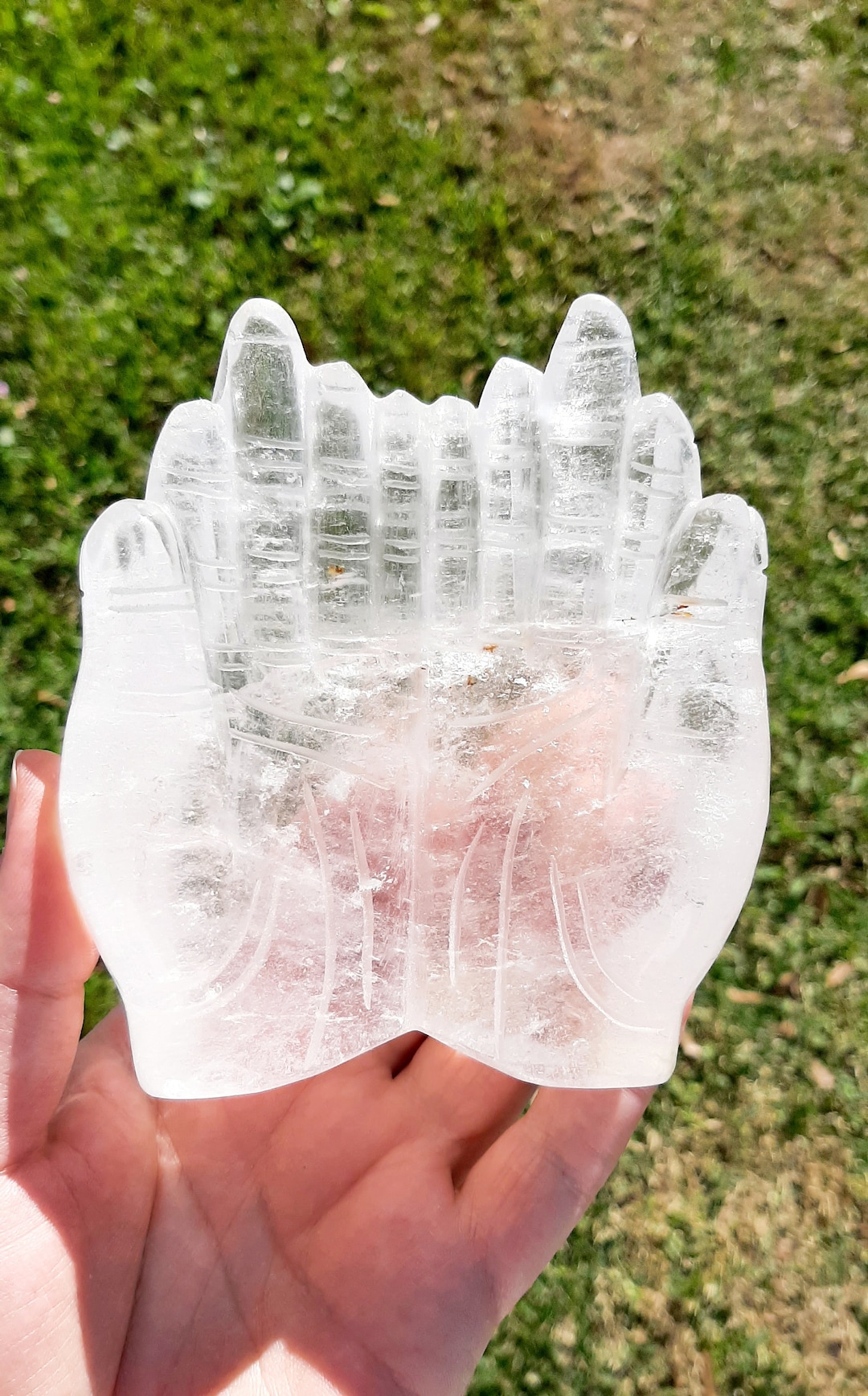 Clear Quartz Hands | Clear Quartz Crystal | Praying Crystal Hands ...