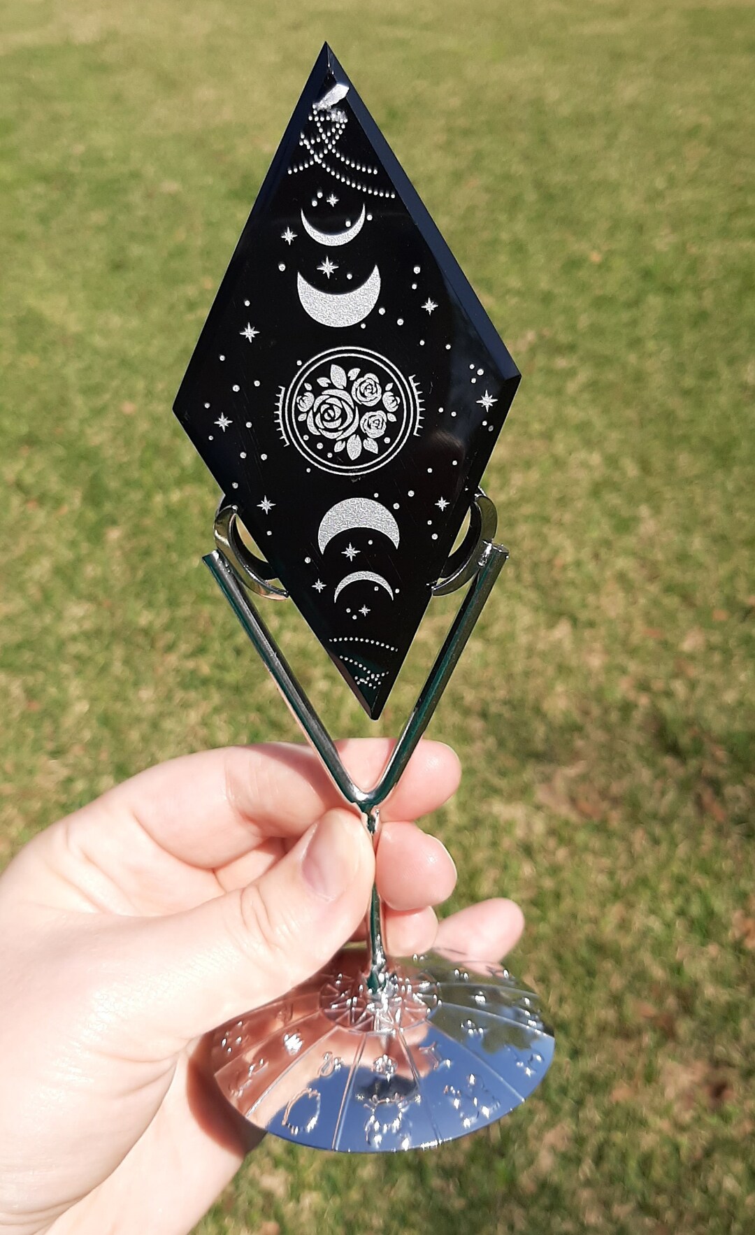 Obsidian Diamond, Crystal Diamond - Etsy