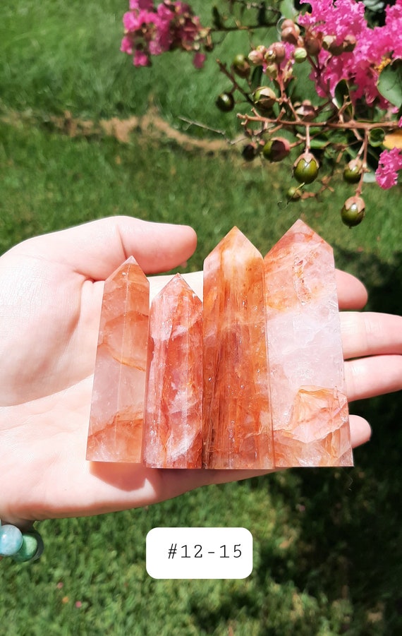 Fire Quartz Towers Hematoid Crystal Towers Fire Quartz - Etsy