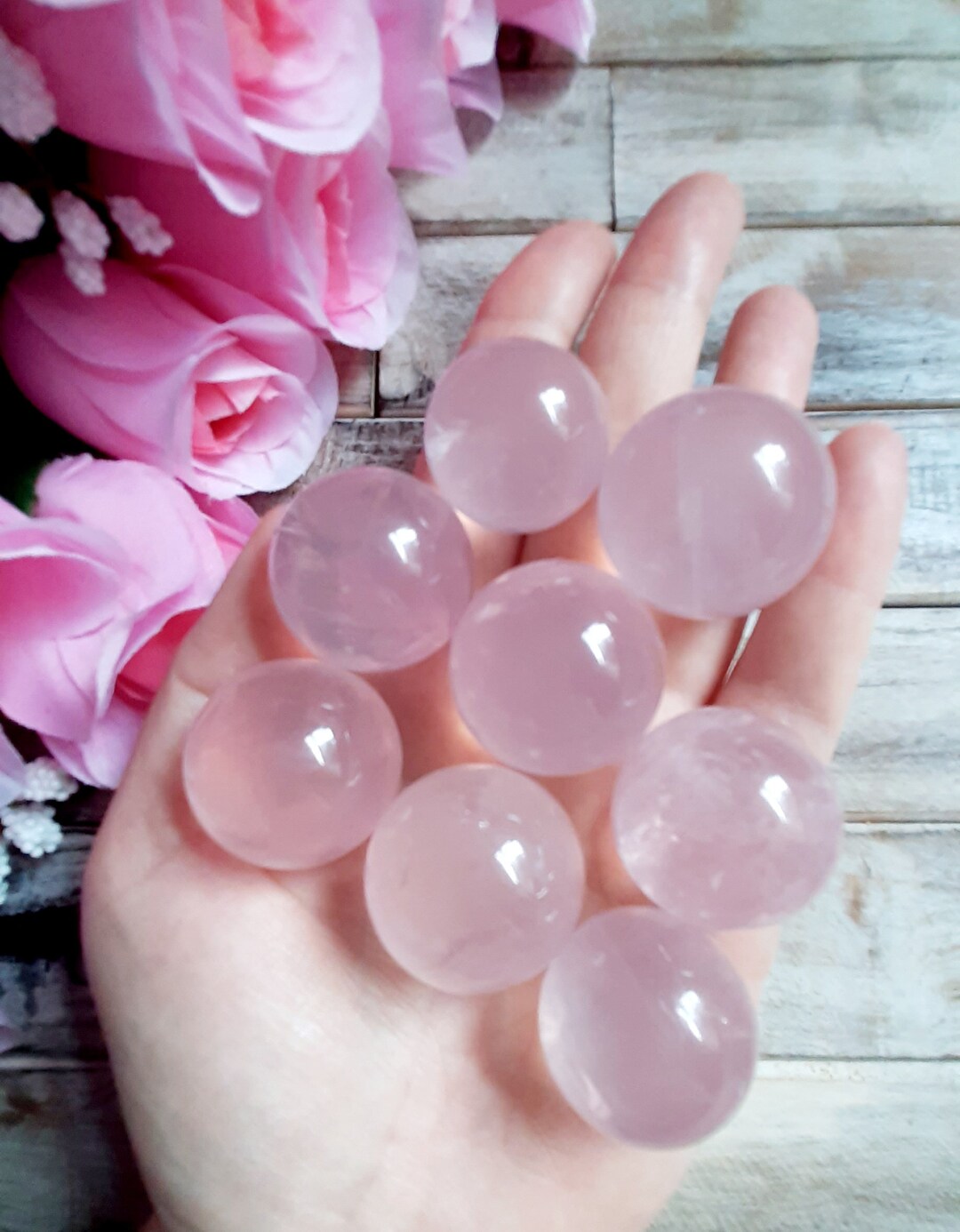 Star Rose Quartz Crystal Spheres Star Rose Quartz Rose Quartz Sphere ...