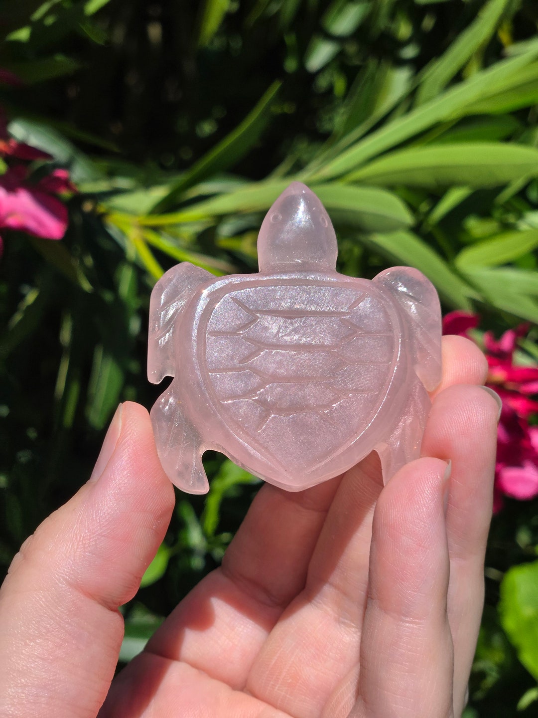 Turtle Crystal, Gemmy Pink Rose Quartz Turtle - Etsy