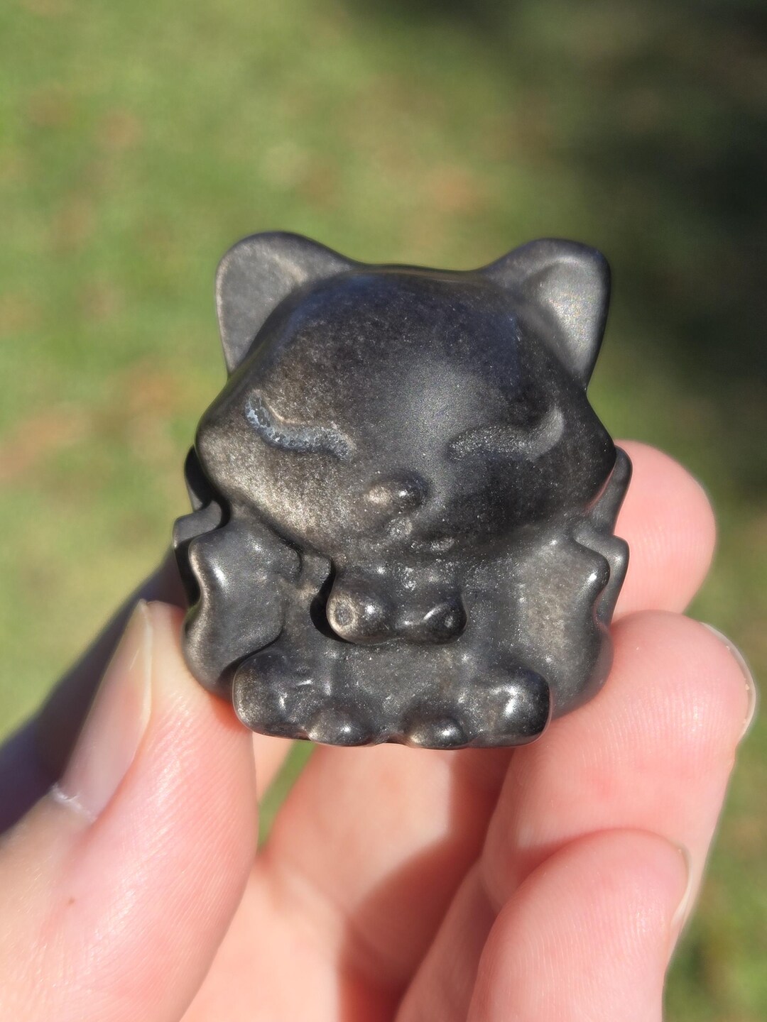 Nine Tail Fox Crystal, Obsidian Nine Tail Fox - Etsy