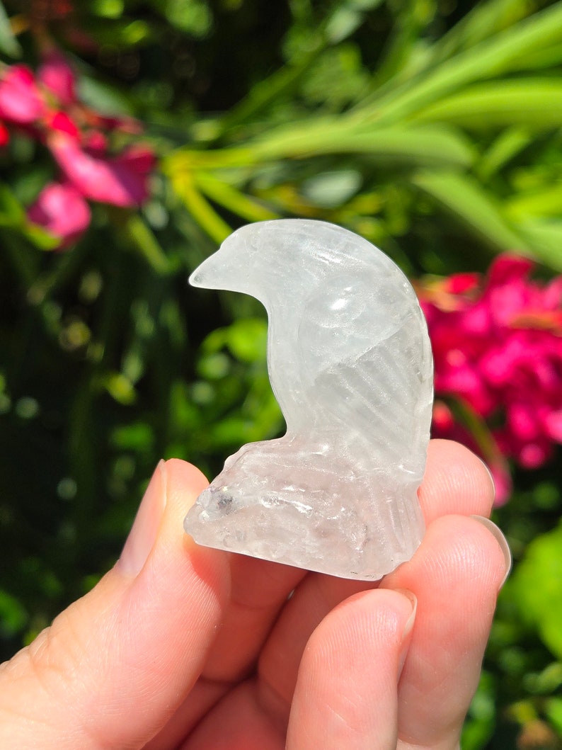 Raven Crystal | Crystal Bird Carving | Birthday Gift | Home Decor - Etsy