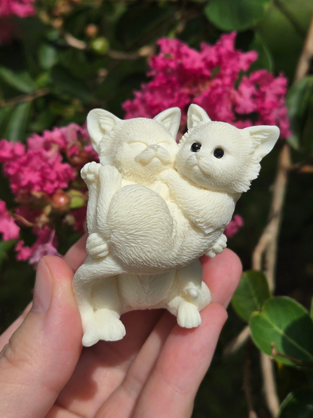 Tagua Nut Cat Couple, Ivory Nut Cat - Etsy