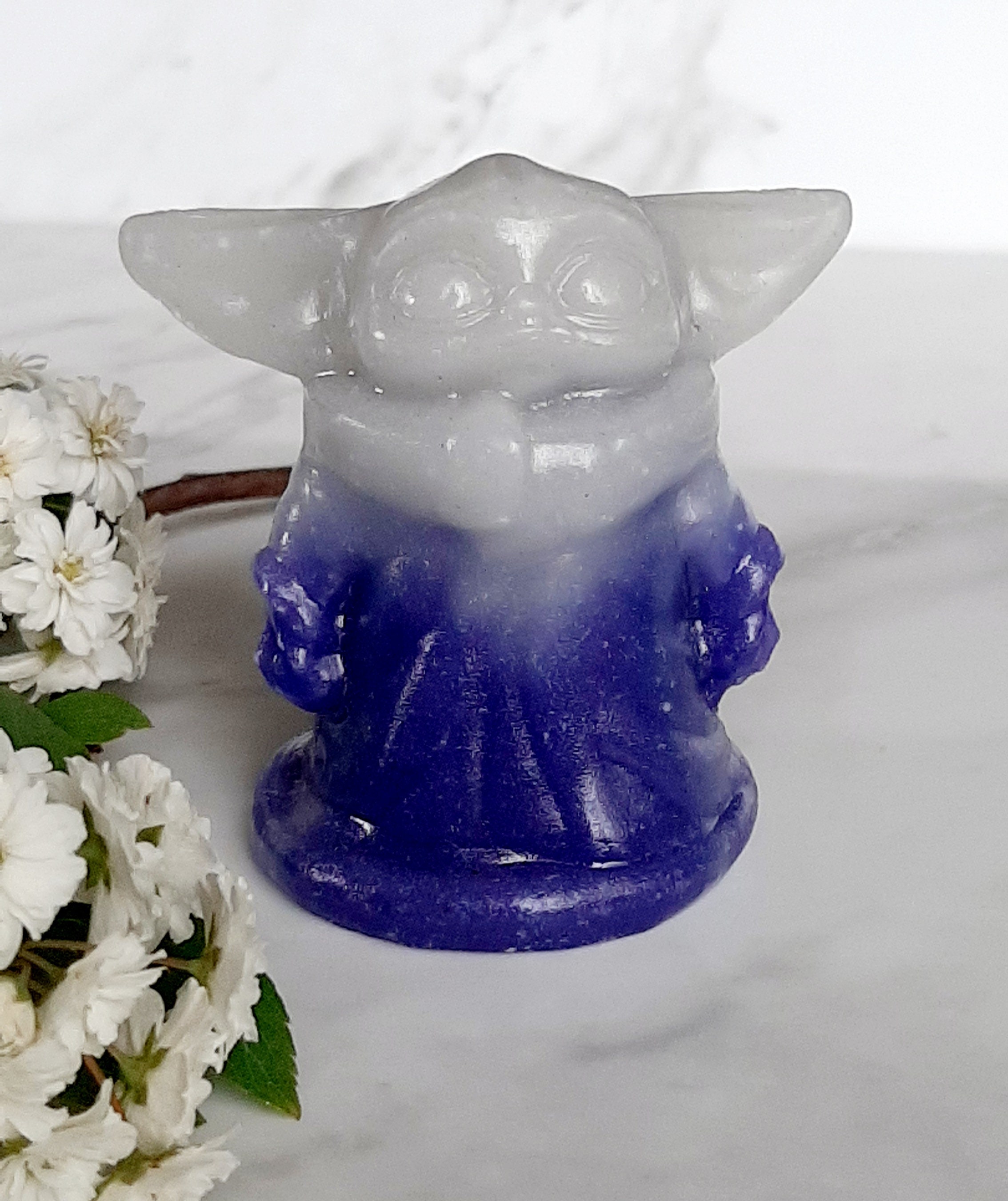 Yoda Luminious Crystal Carving Yoda Crystal Yoda Glow in - Etsy