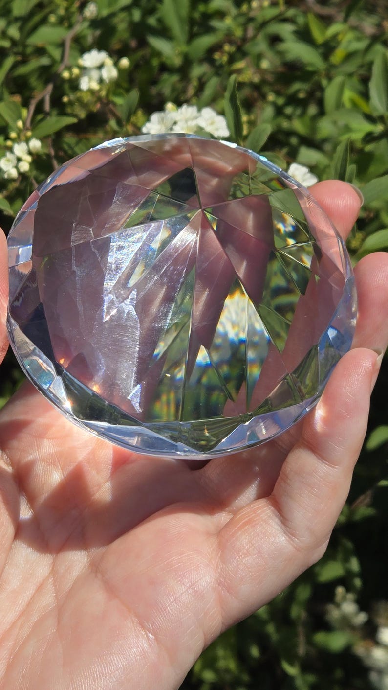 Glass Diamond Paperweight, Diamon Crystal - Etsy