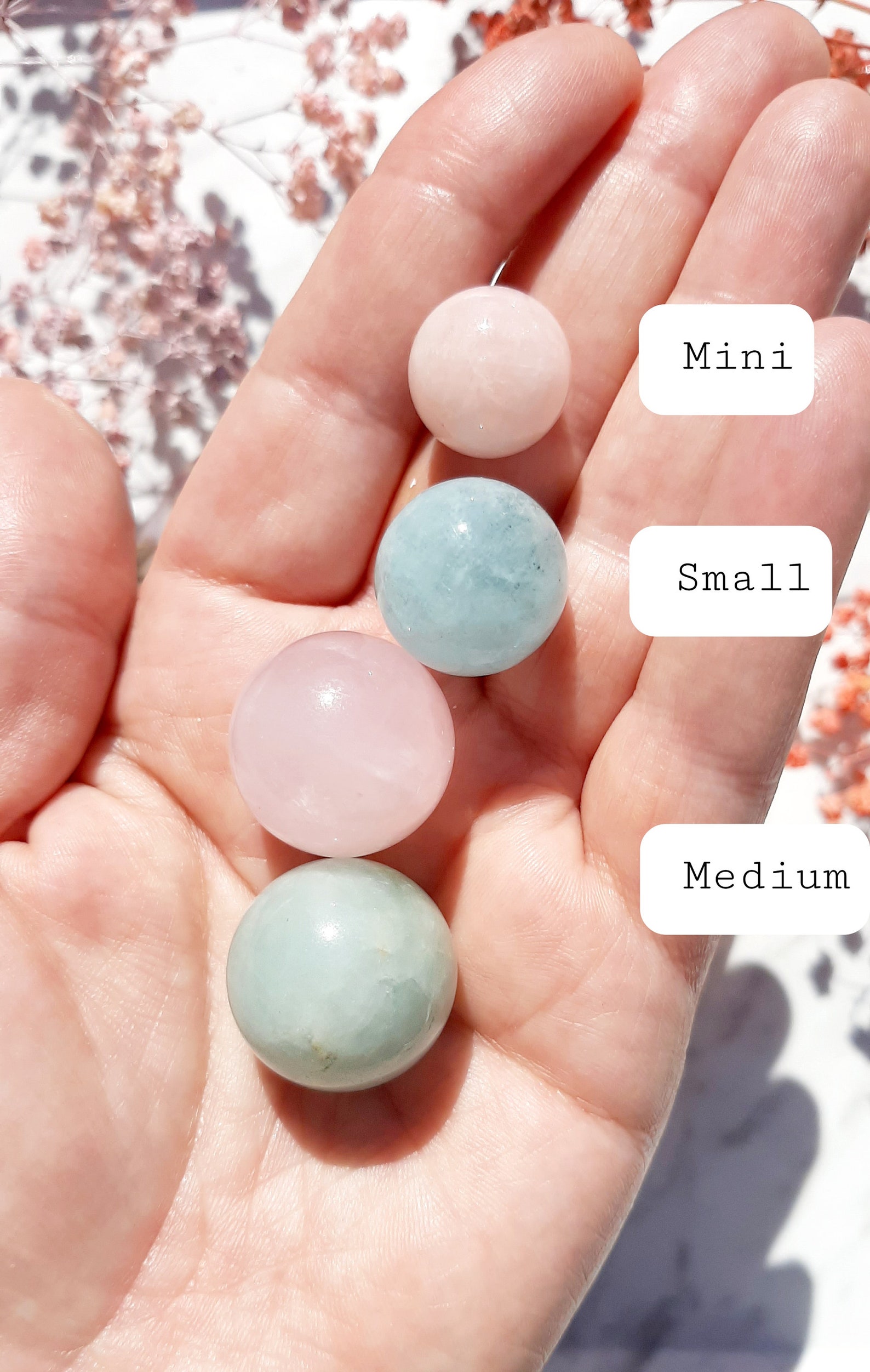 Morganite Spheres Blue Morganite, Pink Morganite, Green Morganite ...