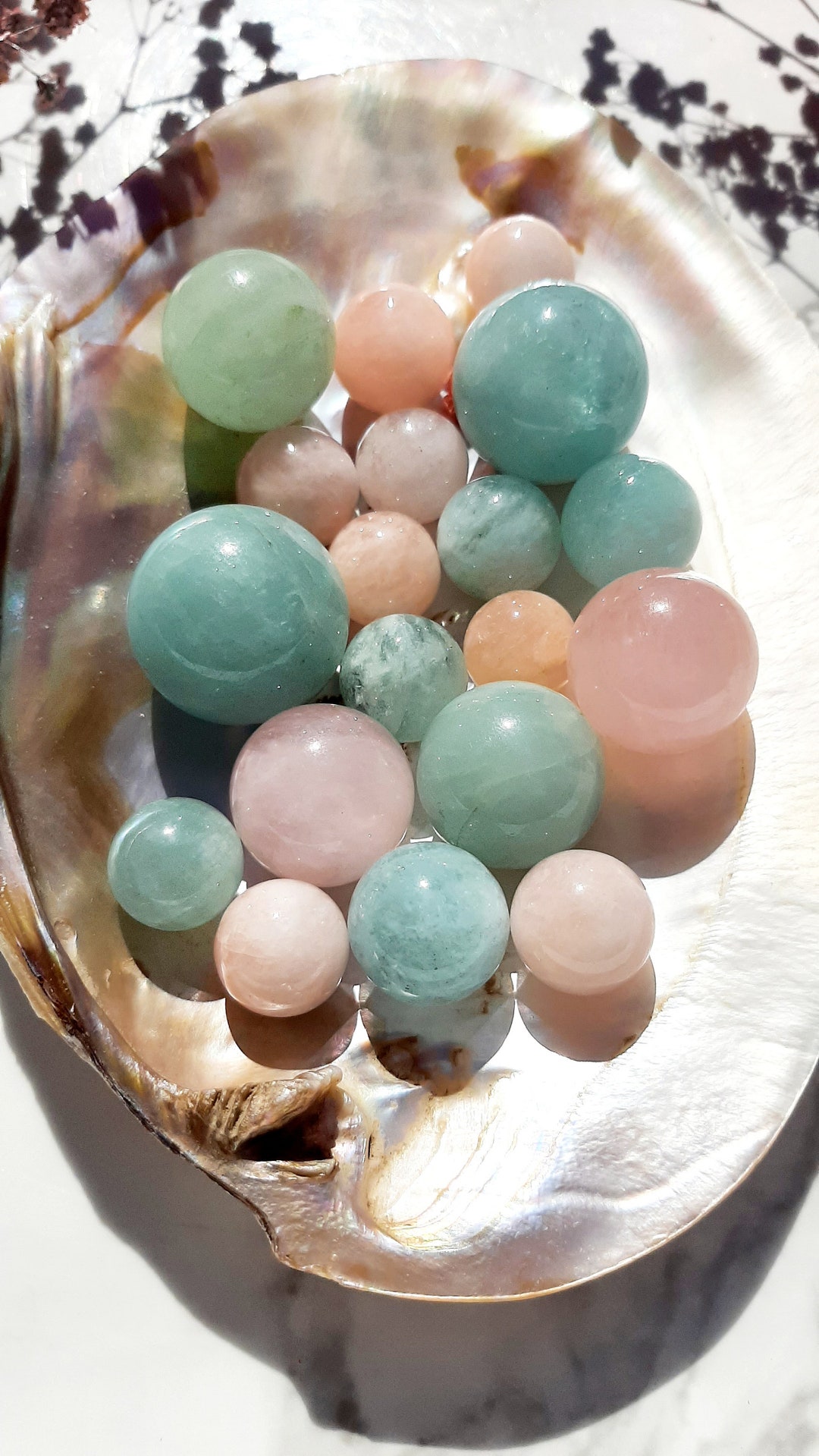 Morganite Spheres | Blue Morganite, Pink Morganite, Green Morganite ...